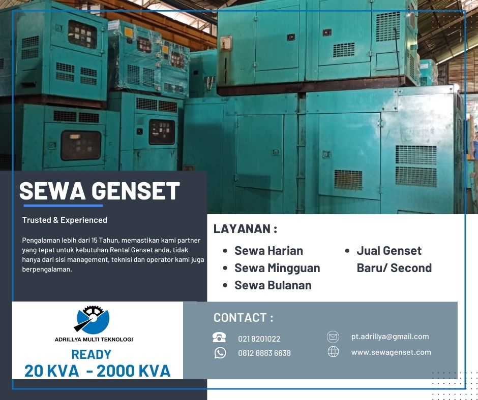 Sewa Genset Pekalongan Terbaik | PT. Adrillya Multi Teknologi