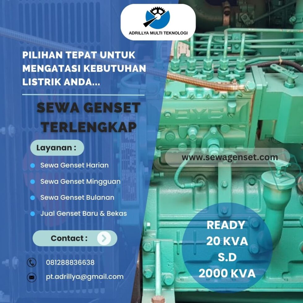 Sewa Genset Jagakarsa Terlengkap | PT. Adrillya Multi Teknologi